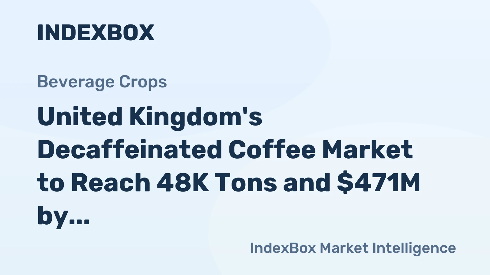 United Kingdom's Decaffeinated Coffee Market to Reach 48K Tons and $471M by 2035