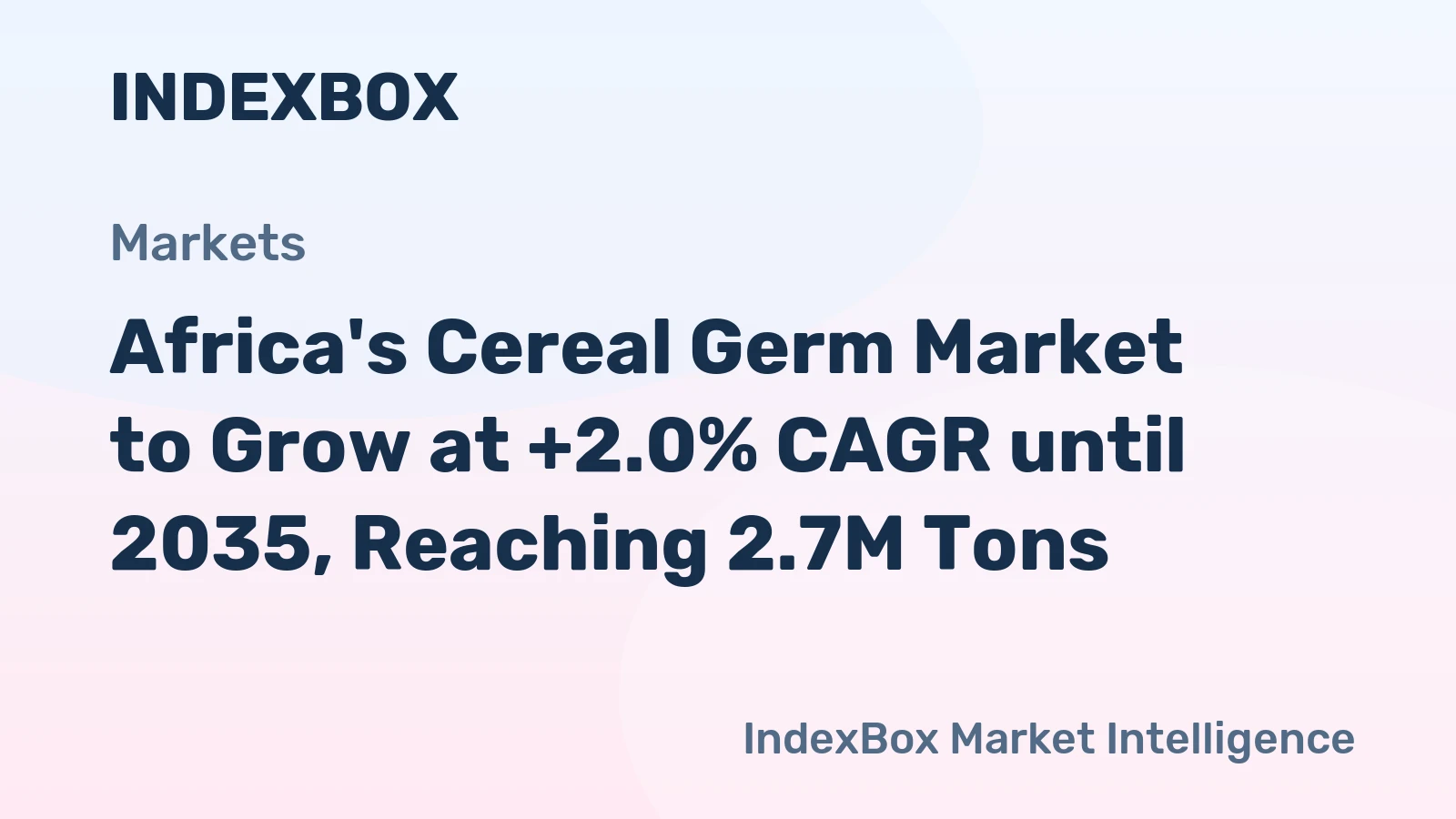 Africa's Cereal Germ Market to Grow at +2.0% CAGR until 2035, Reaching 2.7M Tons