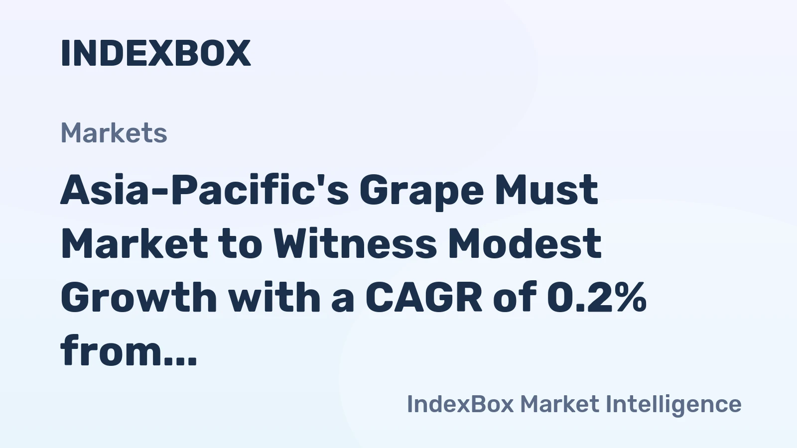 Asia-Pacific's Grape Must Market to Witness Modest Growth with a CAGR of 0.2% from 2024 to 2035, Reaching 5.2B Litres