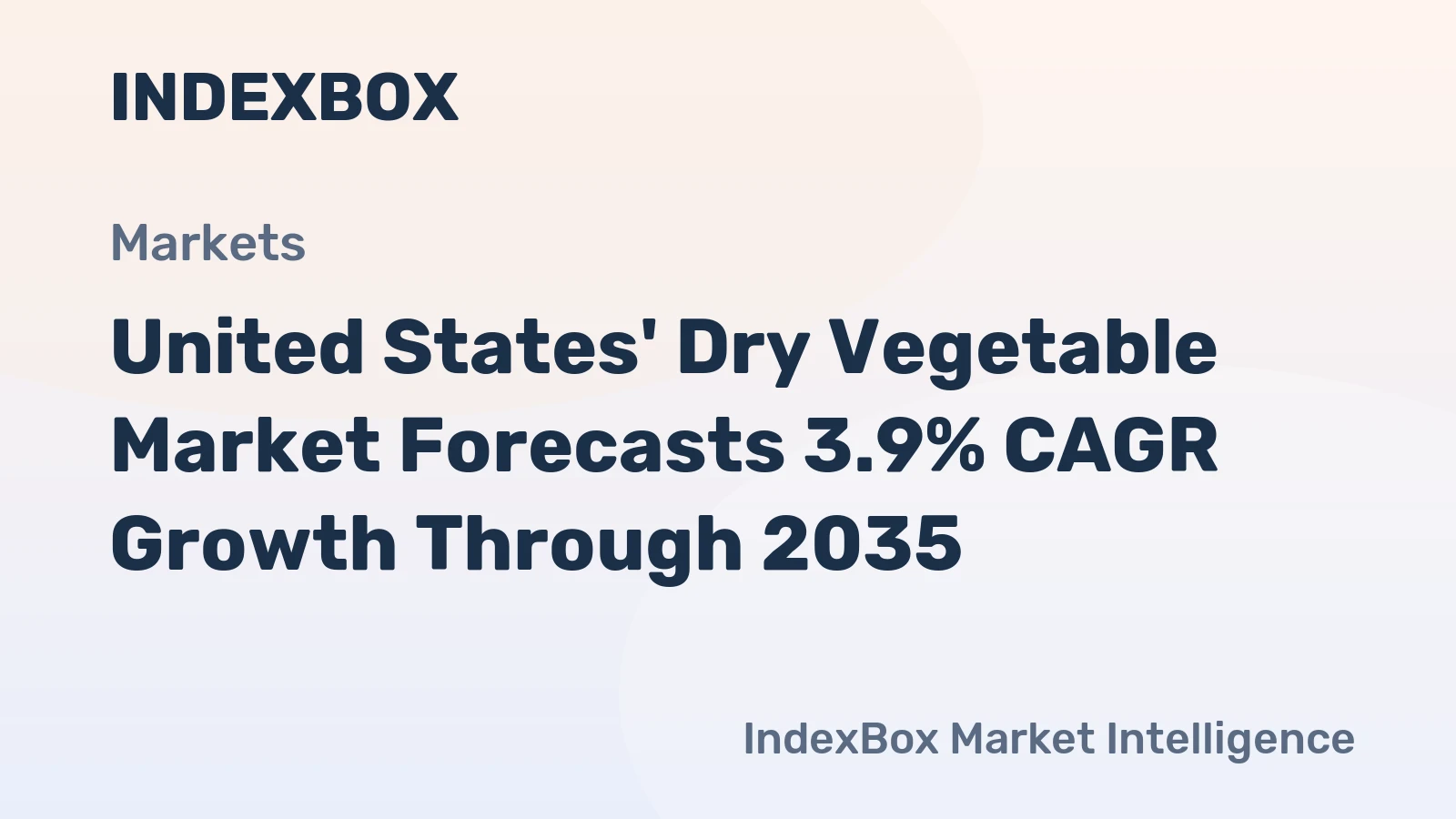 United States' Dry Vegetable Market Forecasts 3.9% CAGR Growth Through 2035