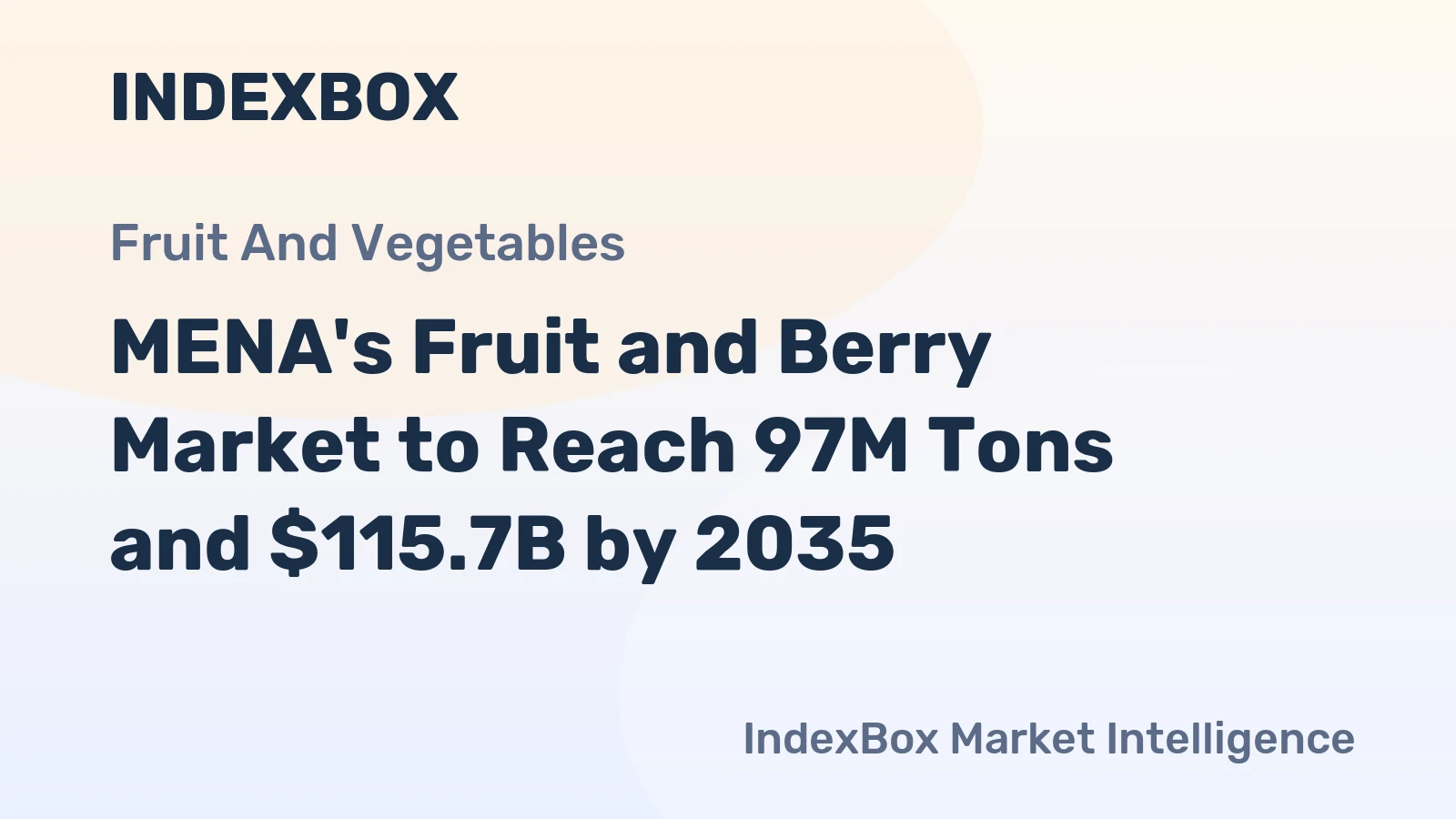 MENA's Fruit and Berry Market to Reach 97M Tons and $115.7B by 2035