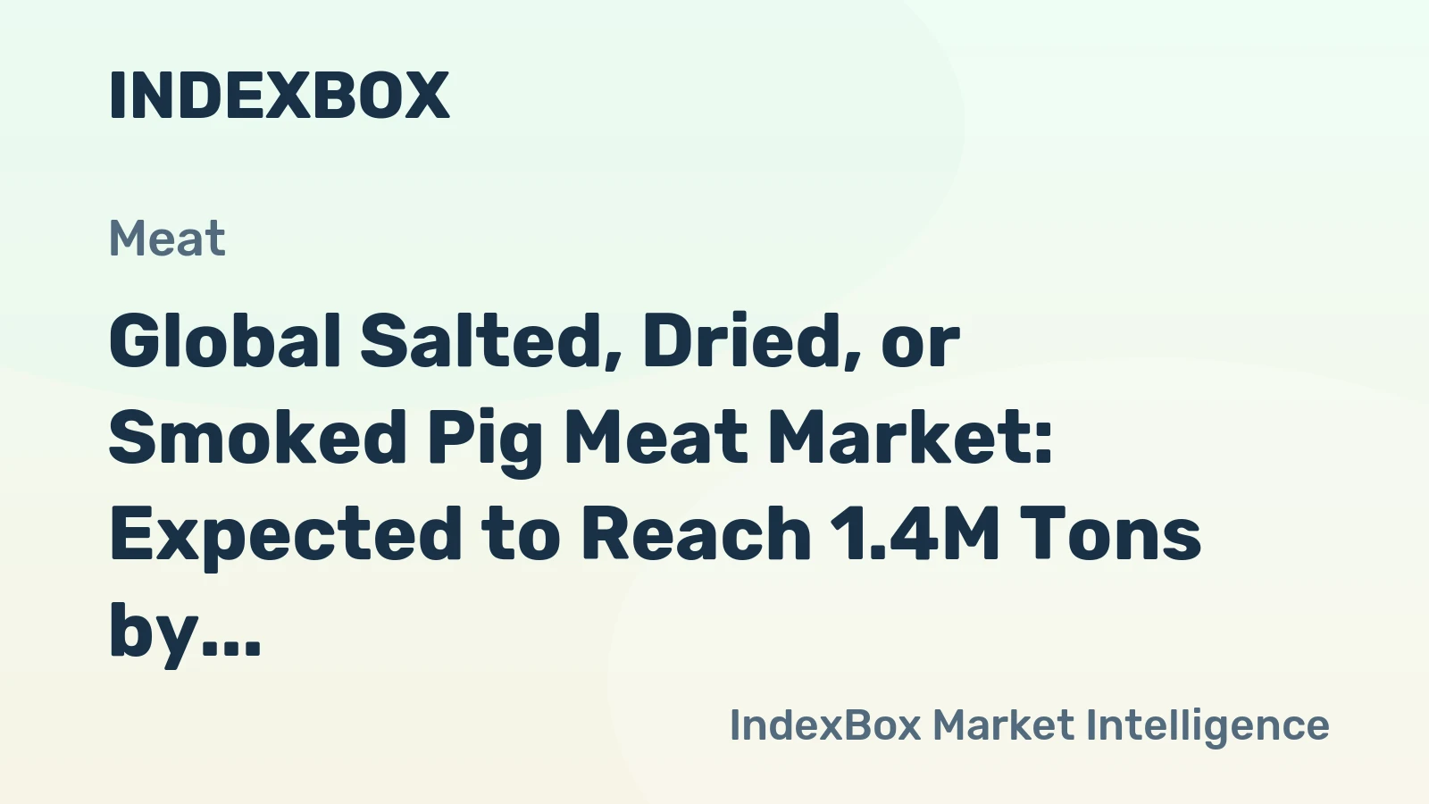 Global Salted, Dried, or Smoked Pig Meat Market: Expected to Reach 1.4M Tons by 2035, Valued at $8.8B
