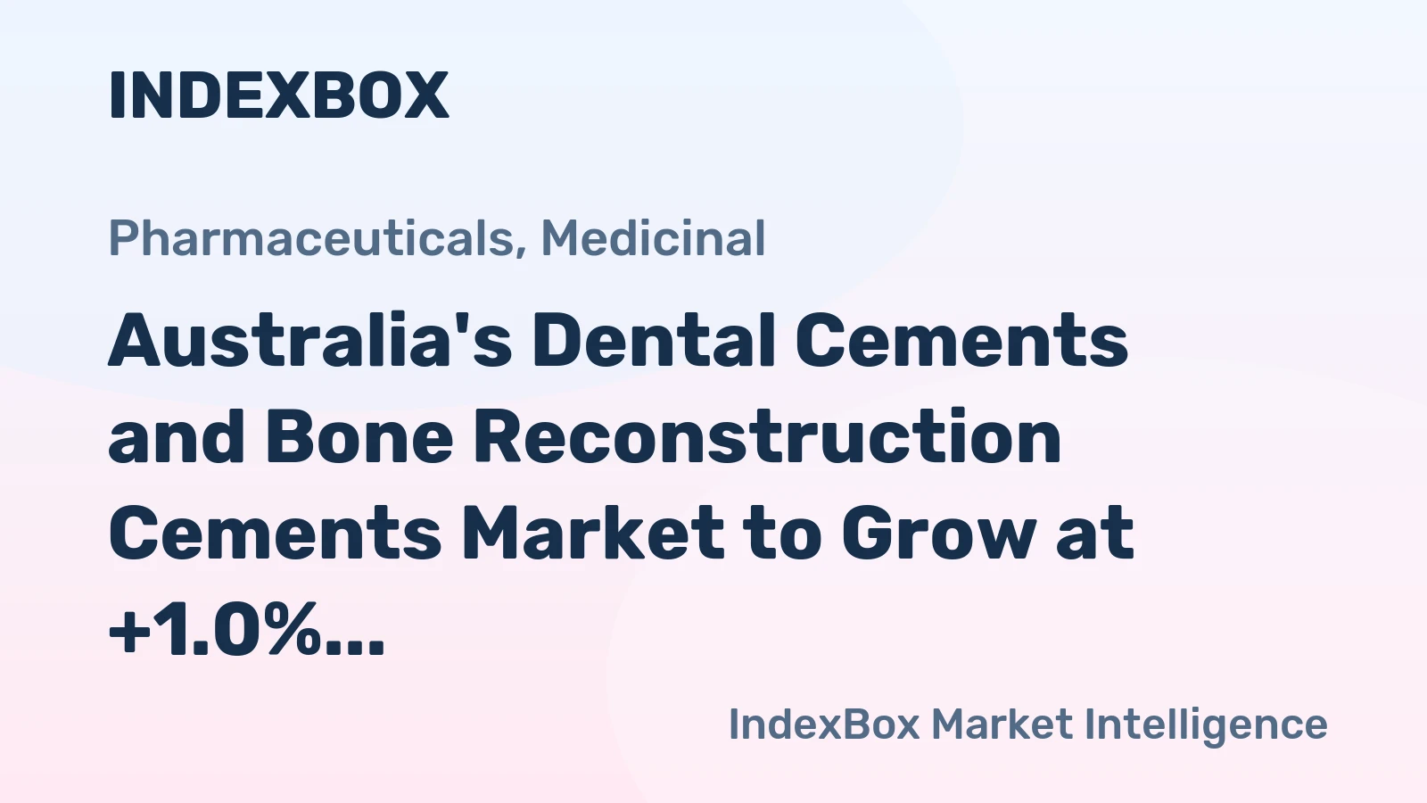 Australia's Dental Cements and Bone Reconstruction Cements Market to Grow at +1.0% CAGR, Reaching 605 Tons by 2035