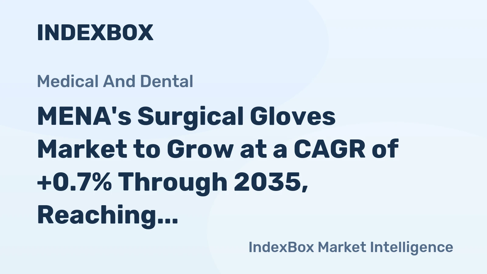 MENA's Surgical Gloves Market to Grow at a CAGR of +0.7% Through 2035, Reaching $388M in Value