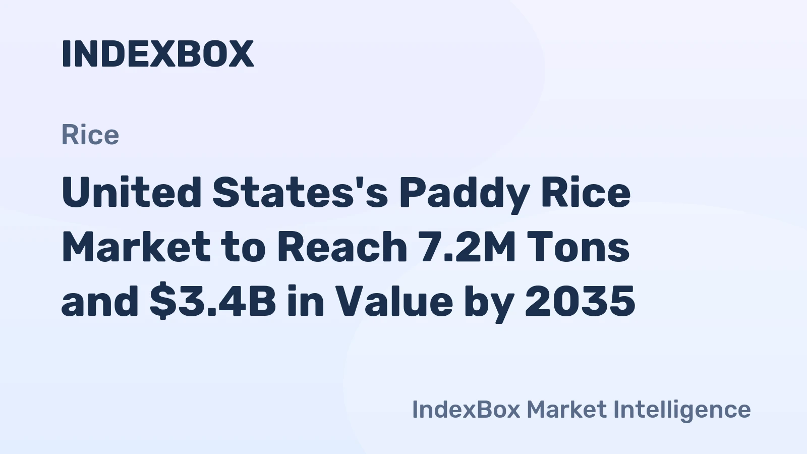 United States's Paddy Rice Market to Reach 7.2M Tons and $3.4B in Value by 2035