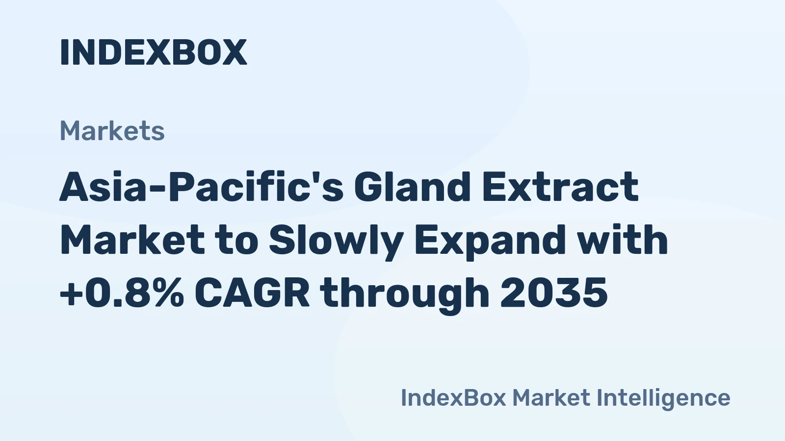 Asia-Pacific's Gland Extract Market to Slowly Expand with +0.8% CAGR through 2035