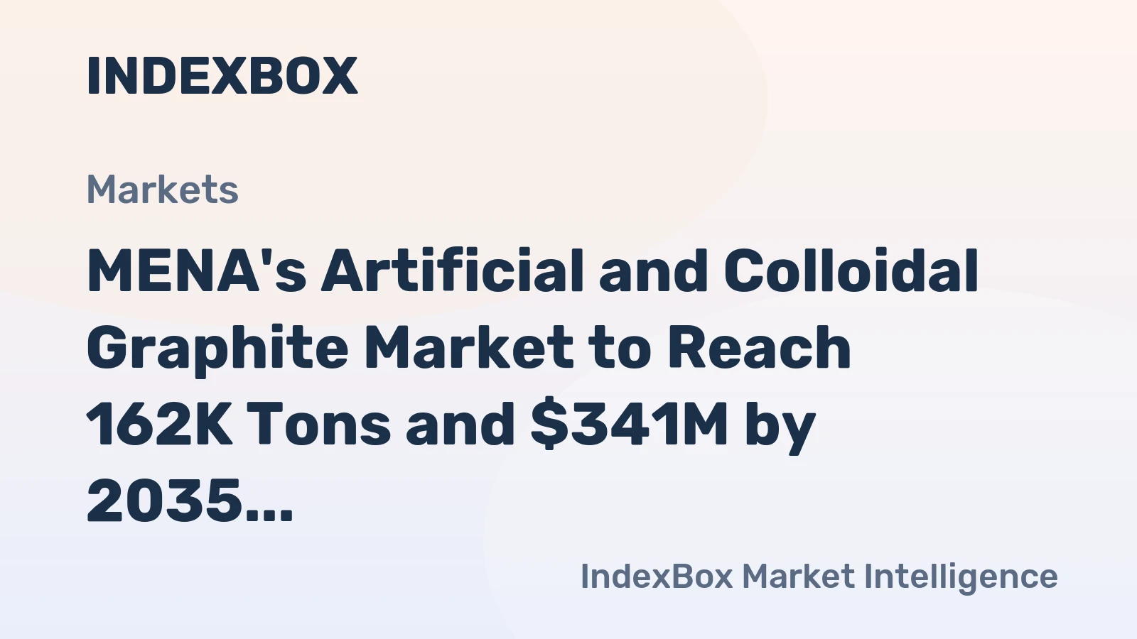 MENA's Artificial and Colloidal Graphite Market to Reach 162K Tons and $341M by 2035