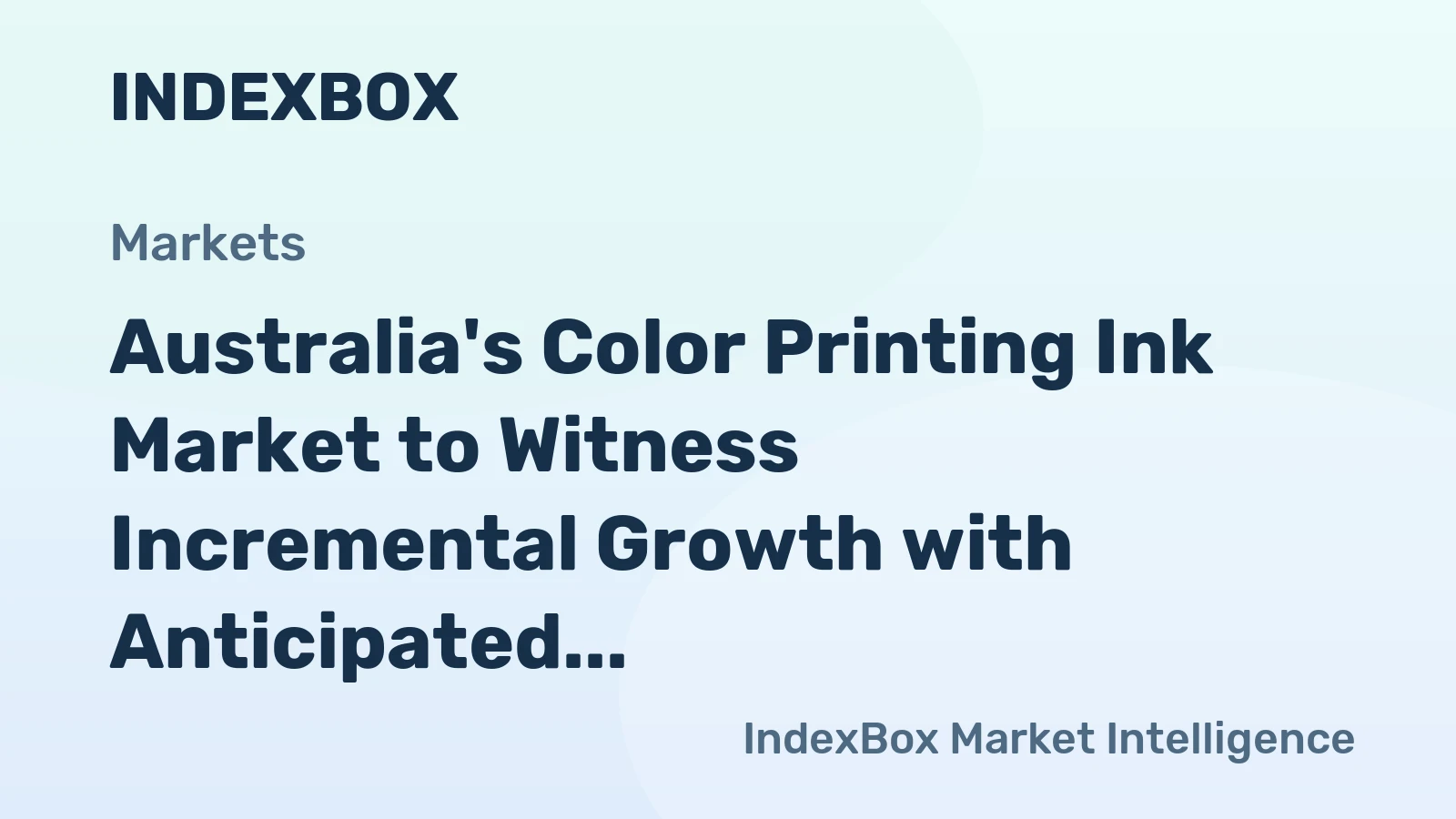 Australia's Color Printing Ink Market to Witness Incremental Growth with Anticipated CAGR of +0.5% from 2024 to 2035, Reaching $155M