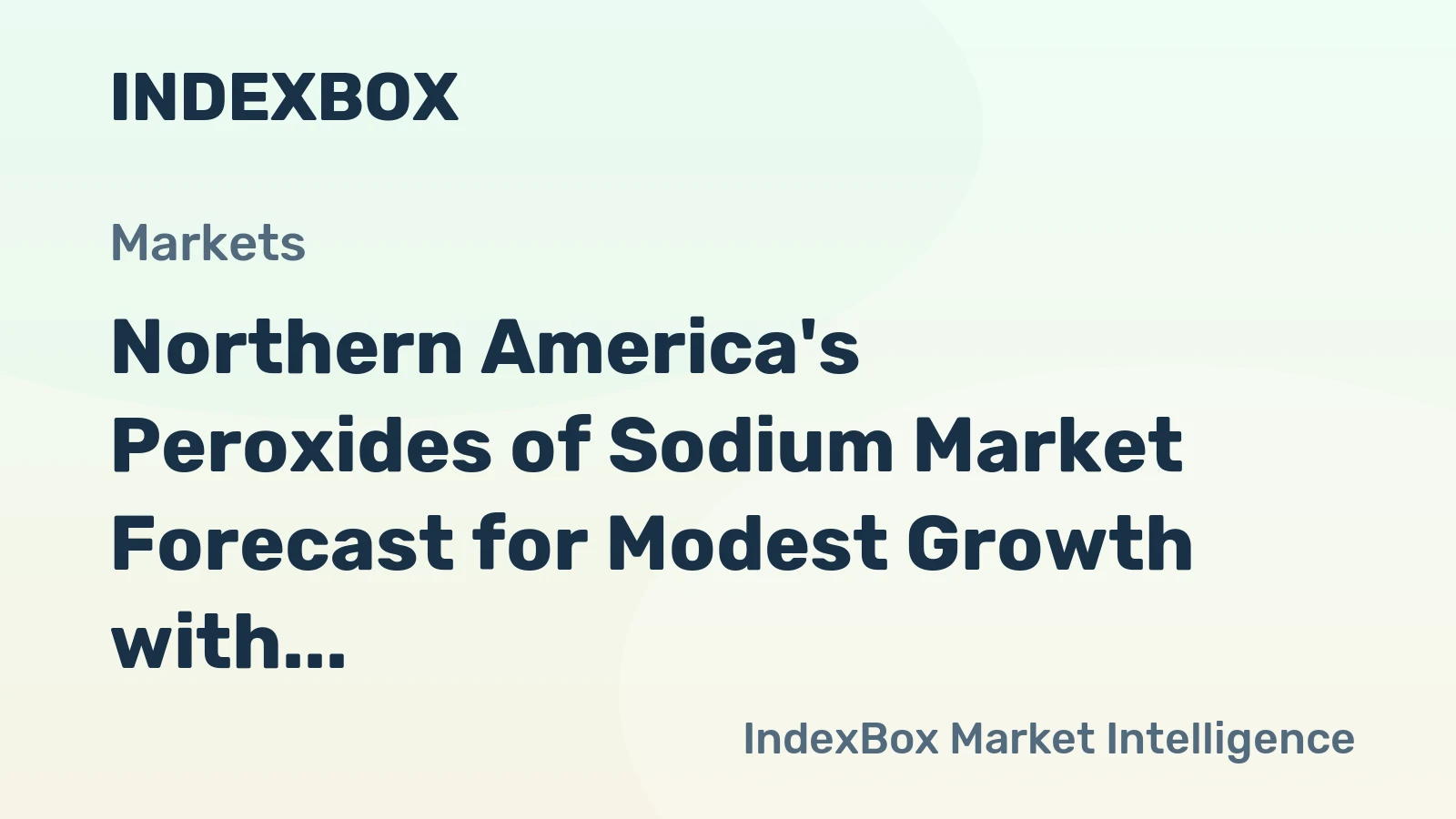 Northern America's Peroxides of Sodium Market Forecast for Modest Growth with a +2.8% Value CAGR