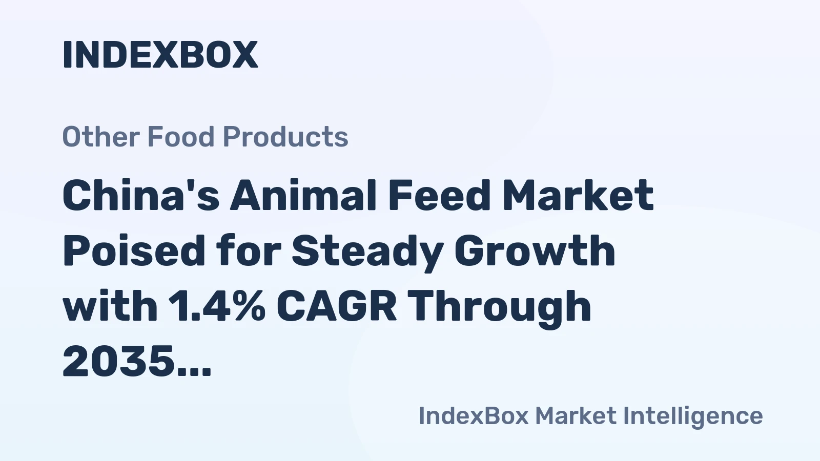 China's Animal Feed Market Poised for Steady Growth with 1.4% CAGR Through 2035