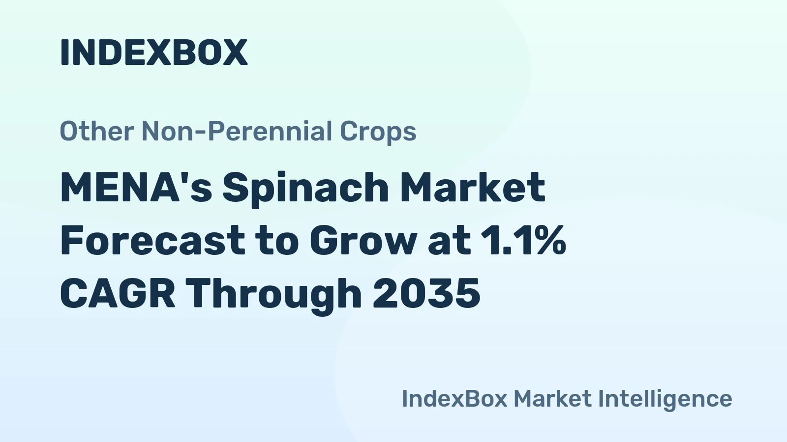 MENA's Spinach Market Forecast to Grow at 1.1% CAGR Through 2035