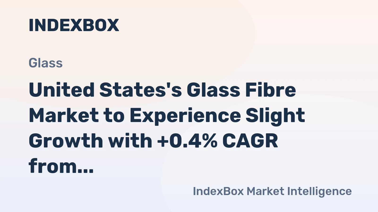 United States's Glass Fibre Market to Experience Slight Growth with +0.4% CAGR from 2024 to 2035