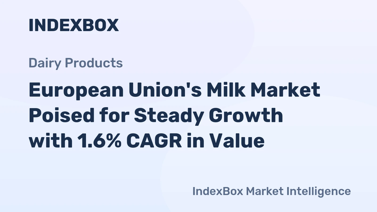European Union's Milk Market Poised for Steady Growth with 1.6% CAGR in Value