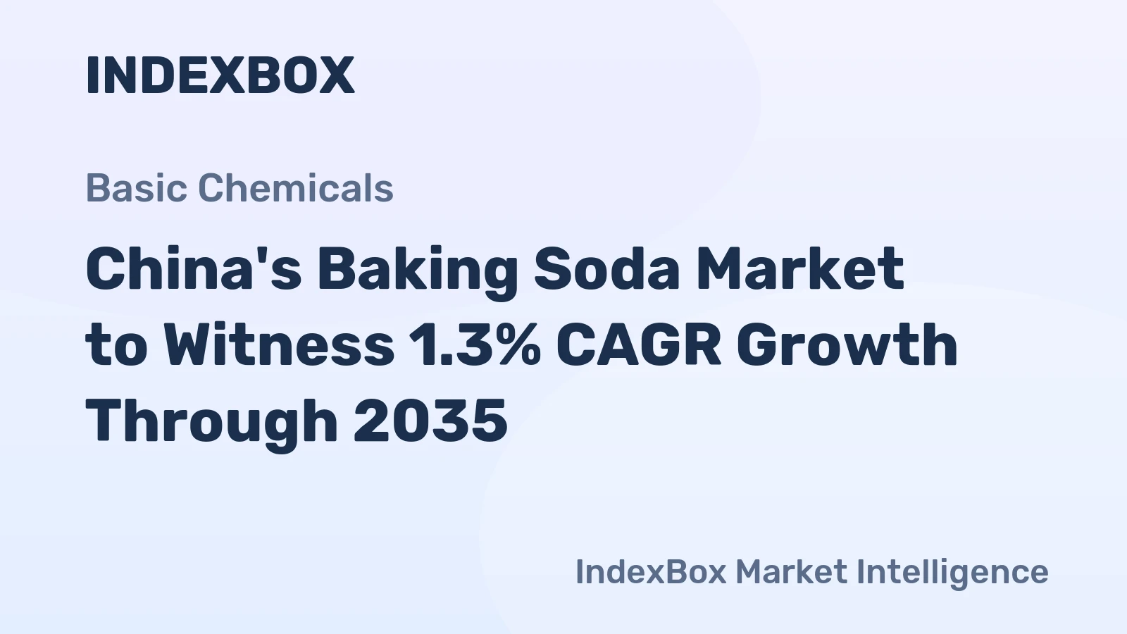 China's Baking Soda Market to Witness 1.3% CAGR Growth Through 2035