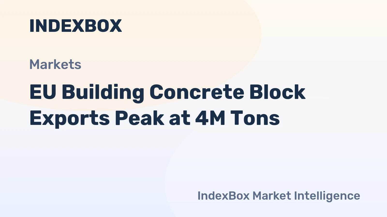 EU Building Concrete Block Exports Peak at 4M Tons