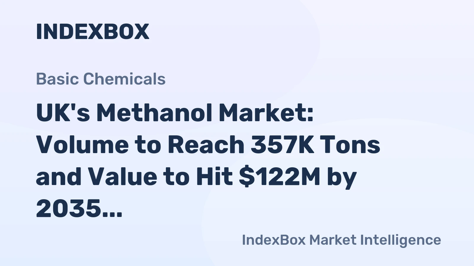 UK's Methanol Market: Volume to Reach 357K Tons and Value to Hit $122M by 2035