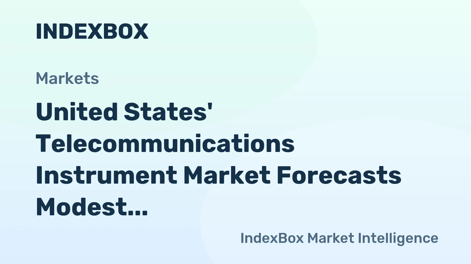 United States' Telecommunications Instrument Market Forecasts Modest 0.5% CAGR Growth Through 2035