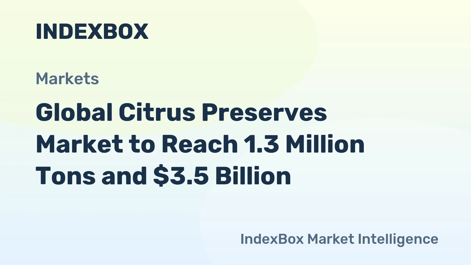 Global Citrus Preserves Market to Reach 1.3 Million Tons and $3.5 Billion
