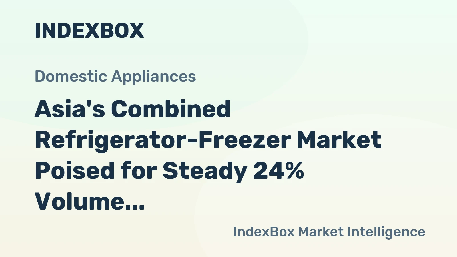 Asia's Combined Refrigerator-Freezer Market Poised for Steady 24% Volume CAGR Growth Through 2035