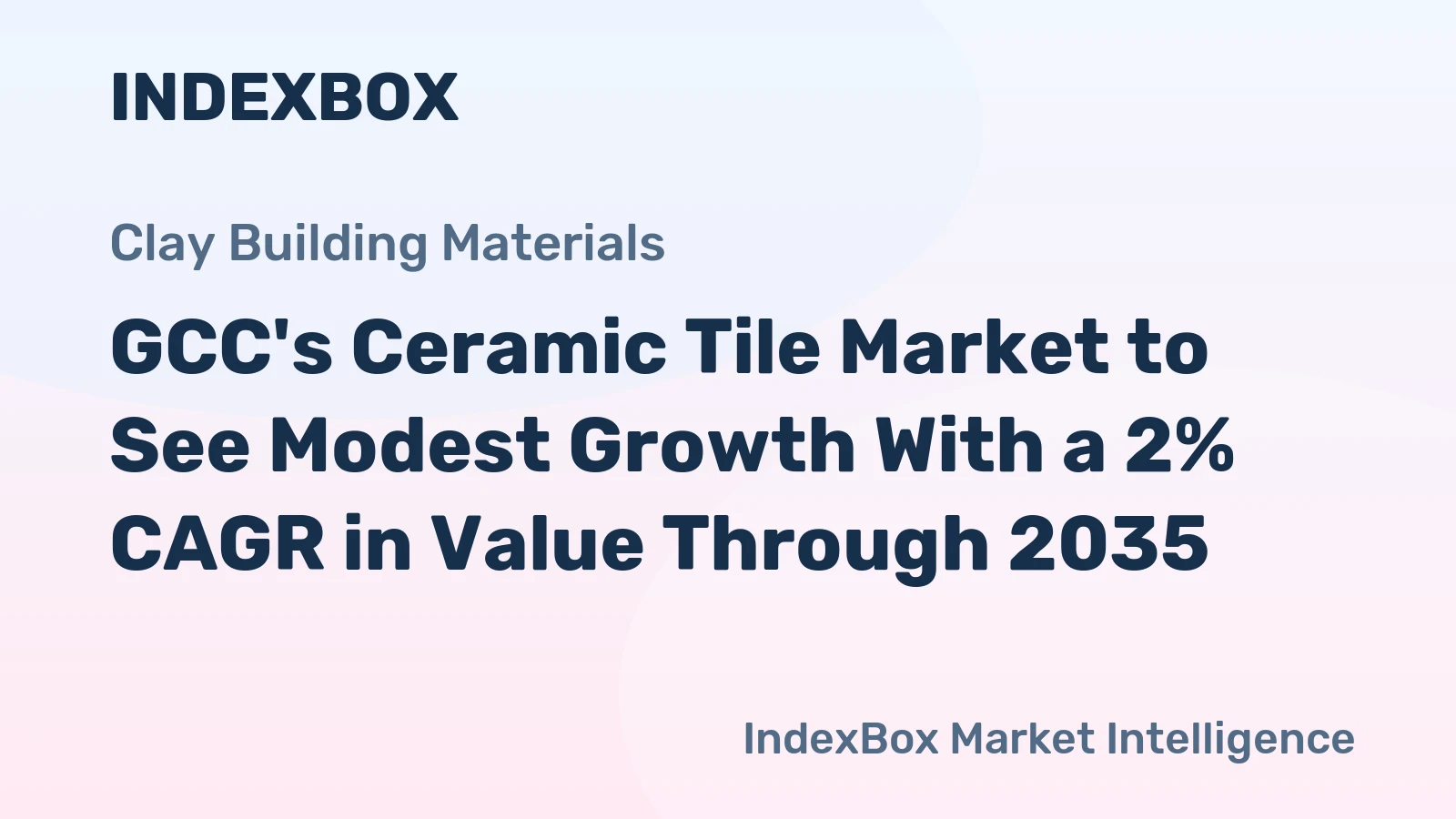 GCC's Ceramic Tile Market to See Modest Growth With a 2% CAGR in Value Through 2035