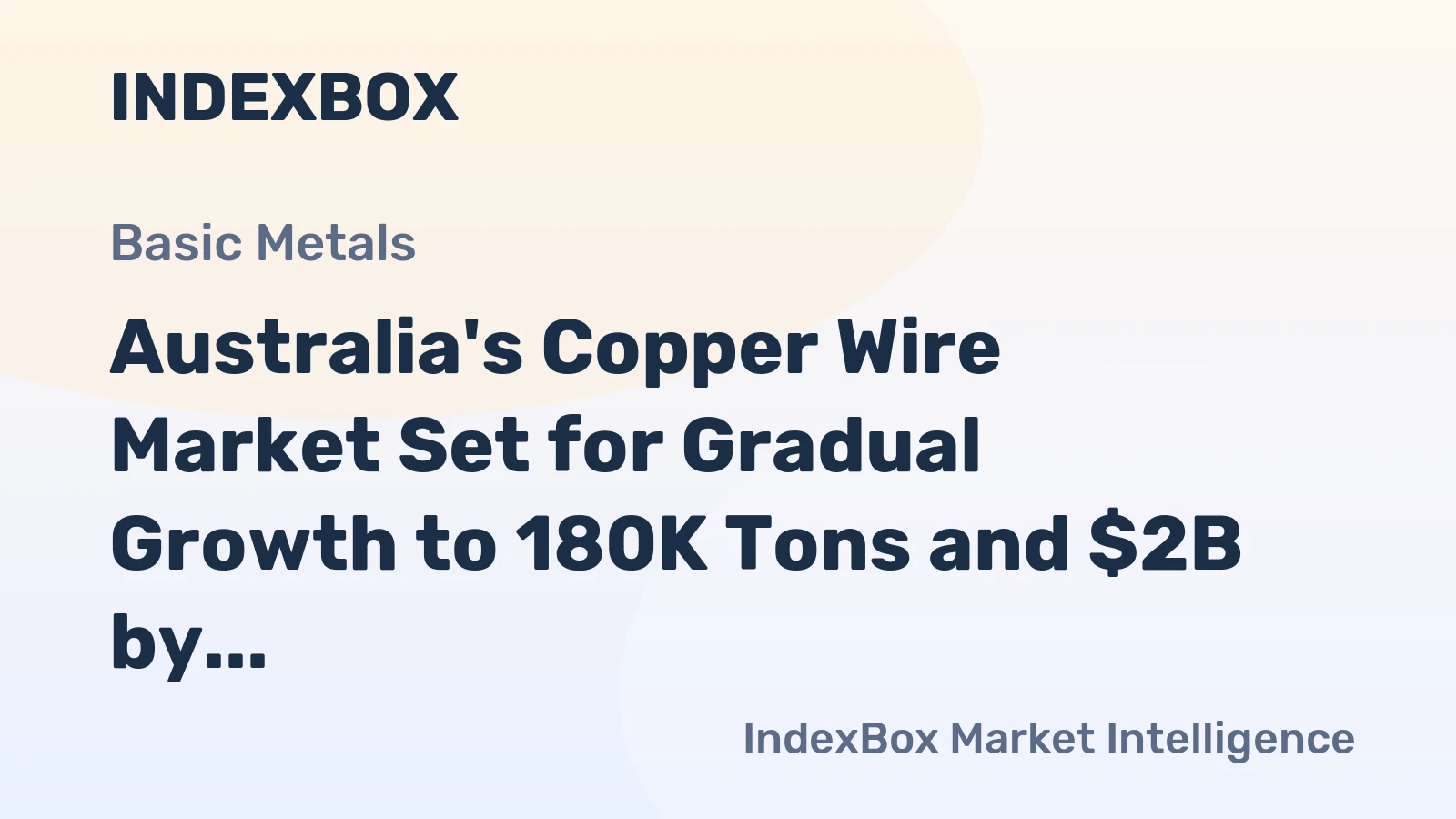 Australia's Copper Wire Market Set for Gradual Growth to 180K Tons and $2B by 2035