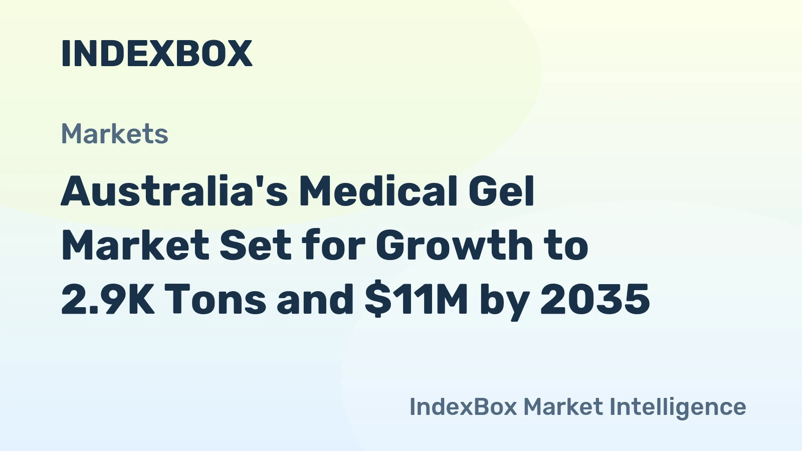 Australia's Medical Gel Market Set for Growth to 2.9K Tons and $11M by 2035