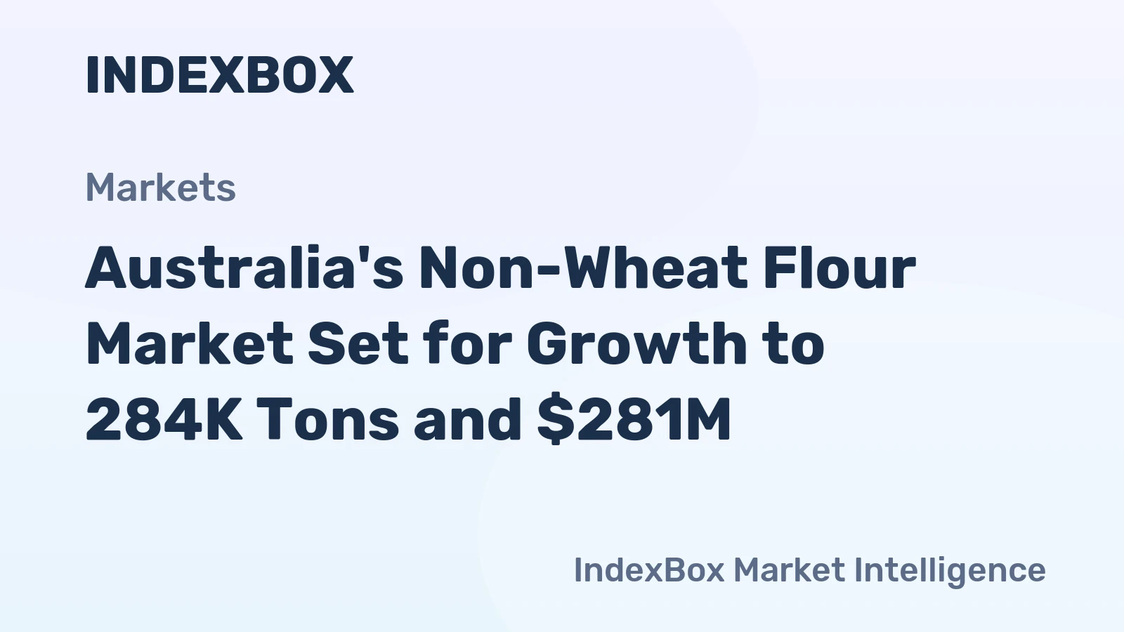 Australia's Non-Wheat Flour Market Set for Growth to 284K Tons and $281M