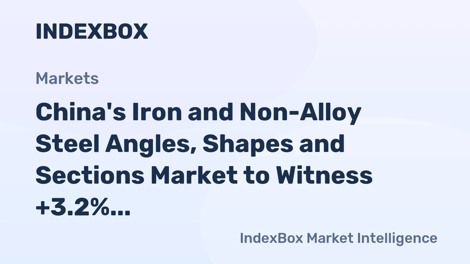 China's Iron and Non-Alloy Steel Angles, Shapes and Sections Market to Witness +3.2% CAGR Growth Through 2035