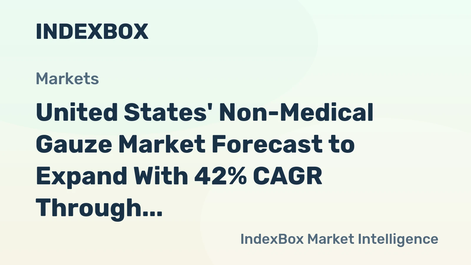 United States' Non-Medical Gauze Market Forecast to Expand With 42% CAGR Through 2035