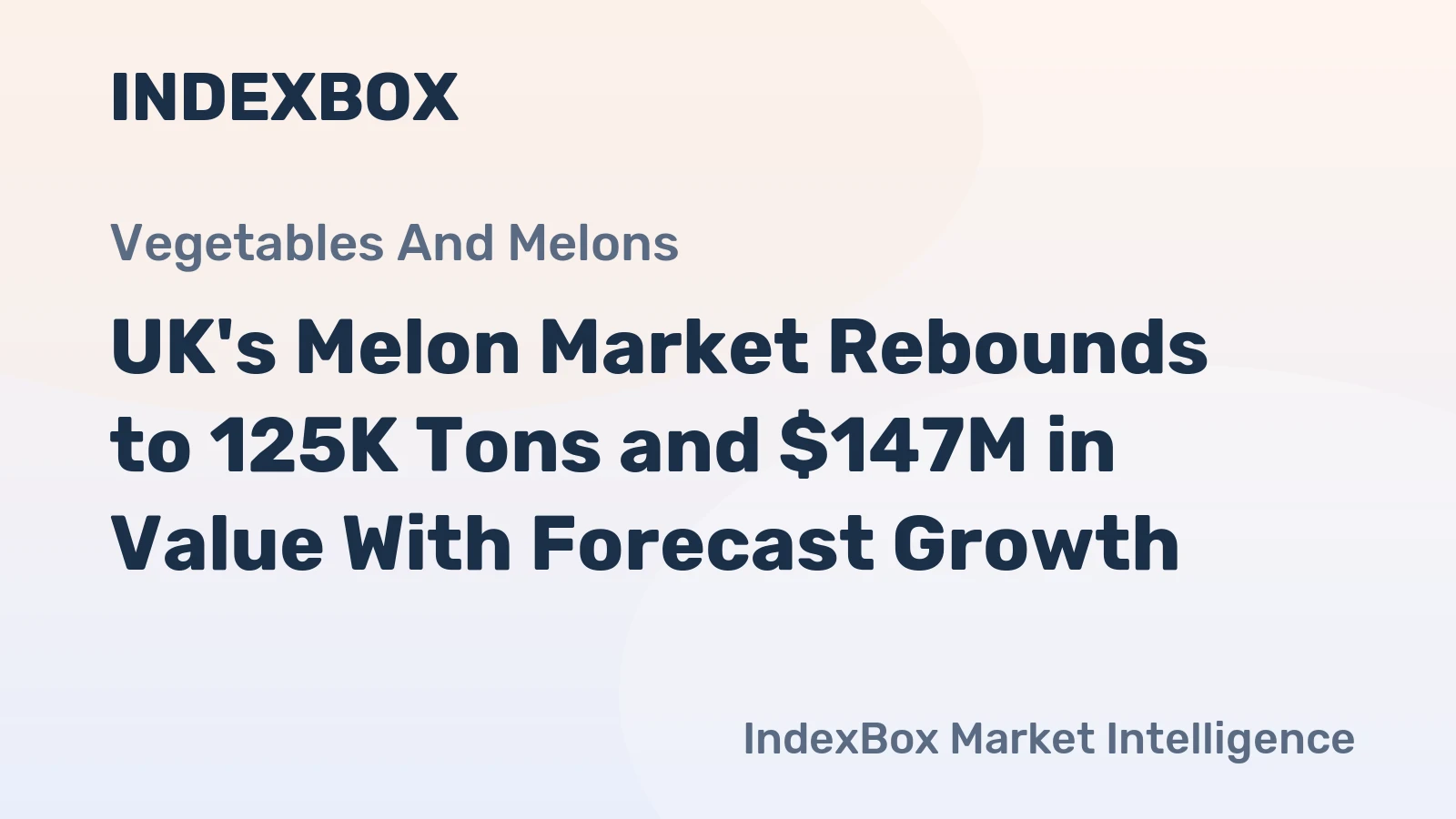 UK's Melon Market Rebounds to 125K Tons and $147M in Value With Forecast Growth