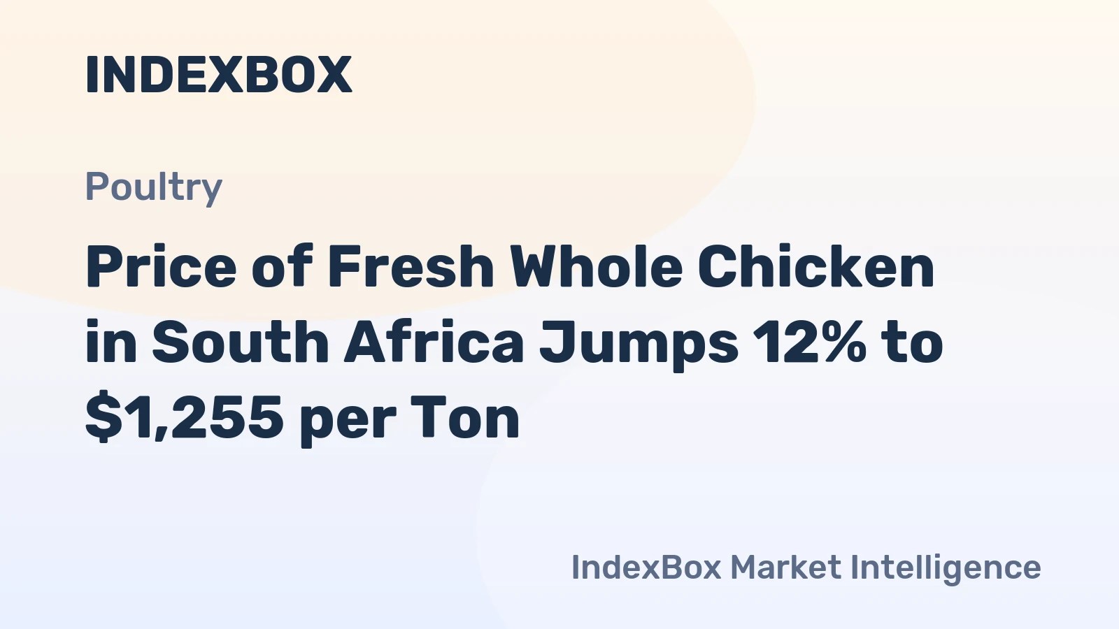 Price of Fresh Whole Chicken in South Africa Jumps 12% to $1,255 per Ton