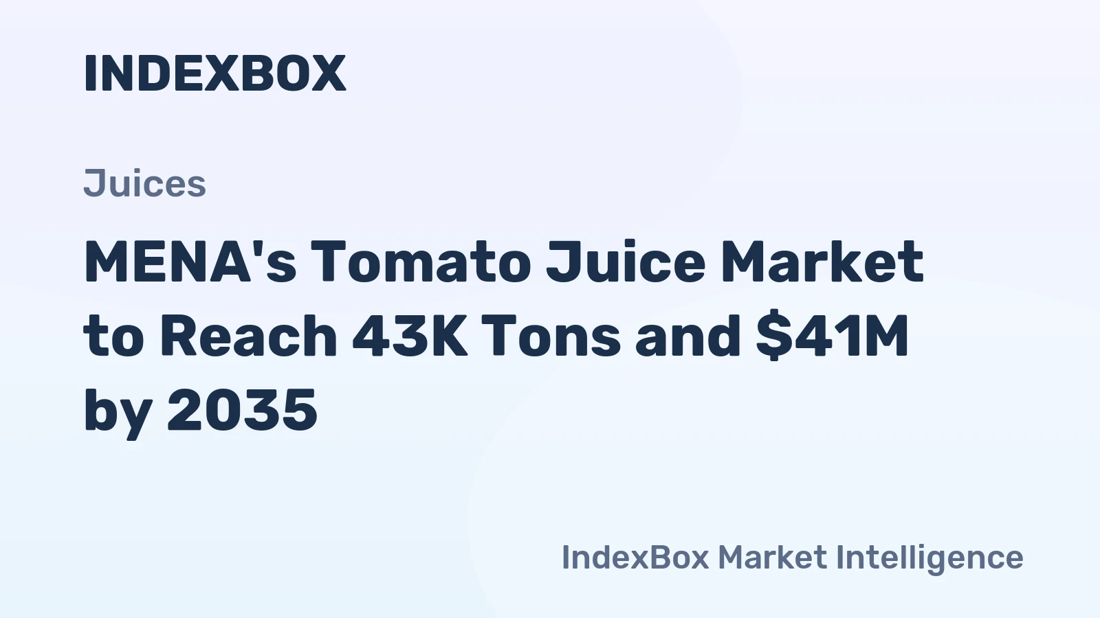 MENA's Tomato Juice Market to Reach 43K Tons and $41M by 2035