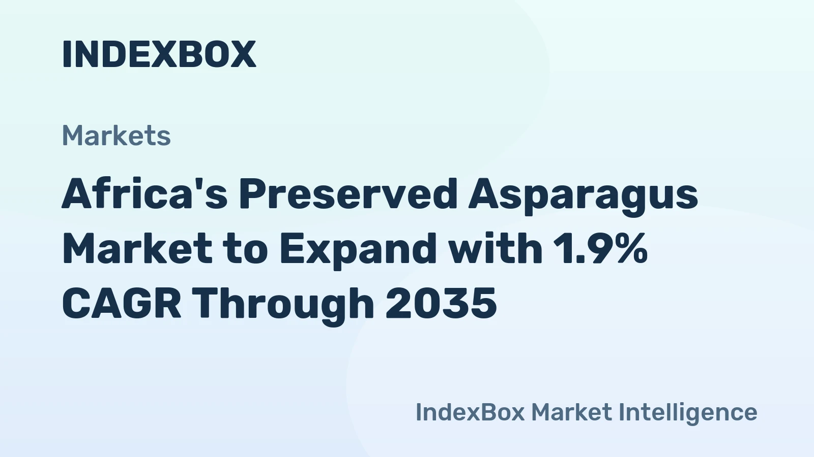 Africa's Preserved Asparagus Market to Expand with 1.9% CAGR Through 2035