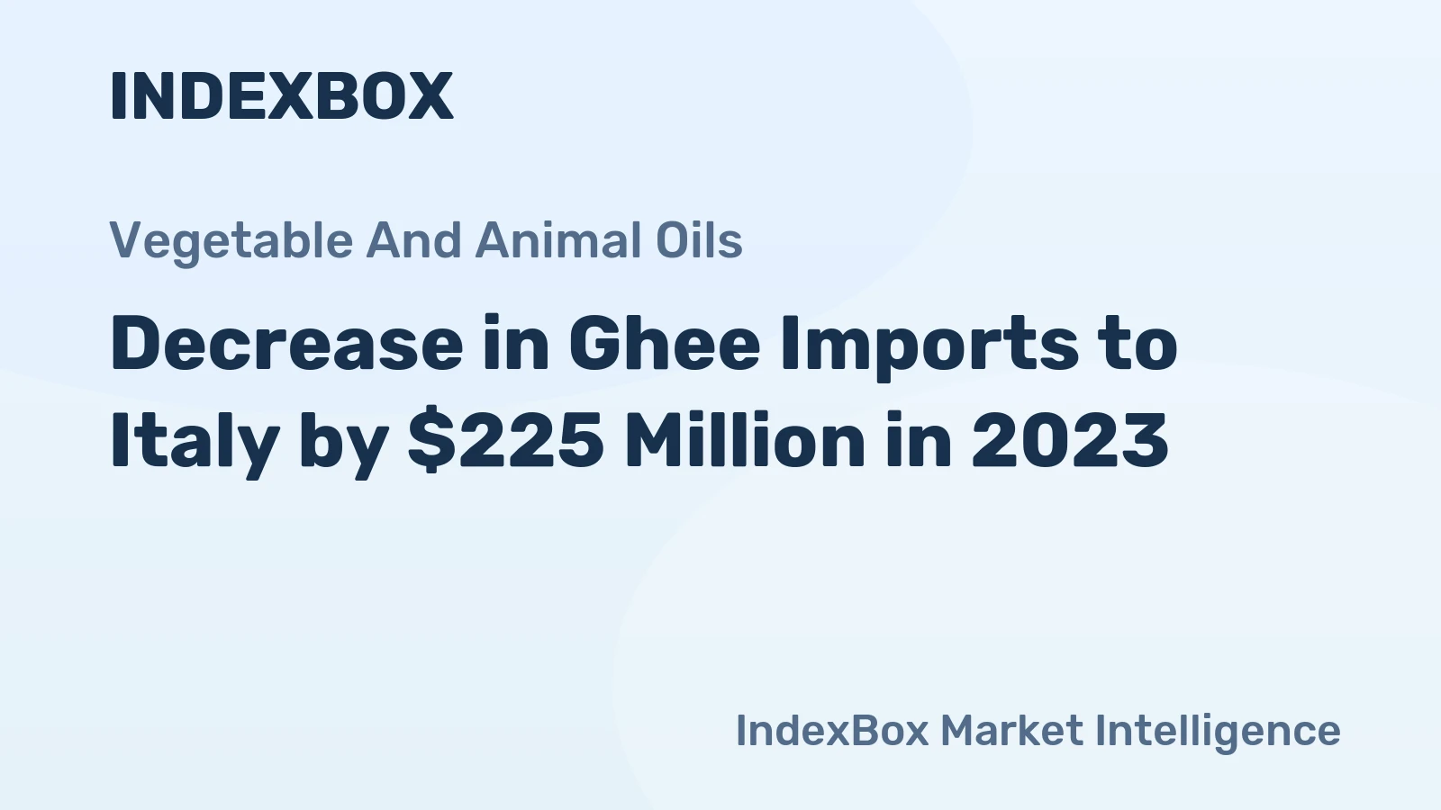 Decrease in Ghee Imports to Italy by $225 Million in 2023
