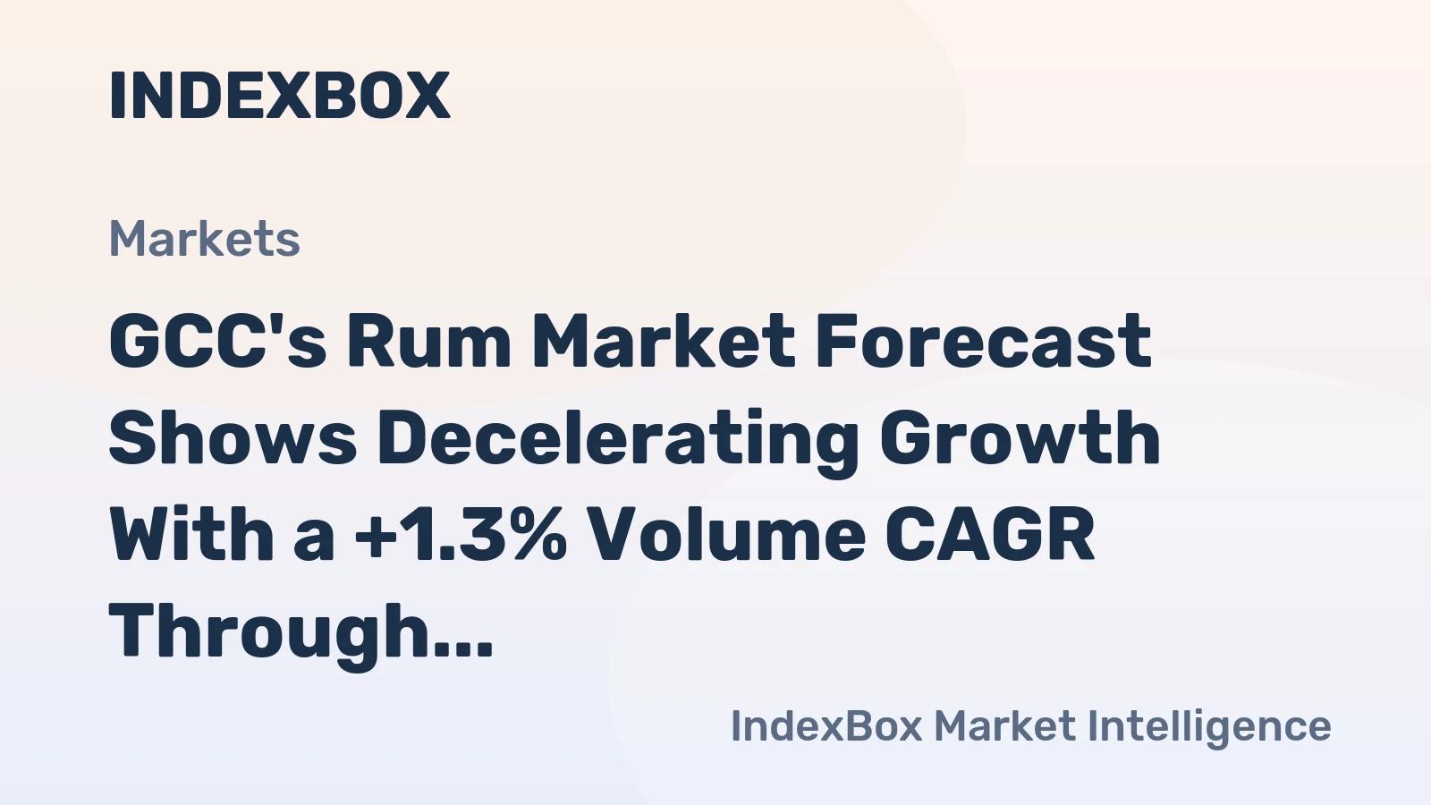 GCC's Rum Market Forecast Shows Decelerating Growth With a +1.3% Volume CAGR Through 2035