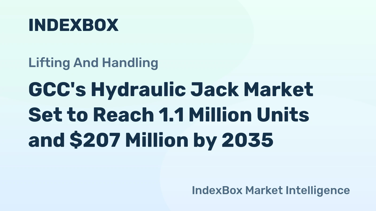 GCC's Hydraulic Jack Market Set to Reach 1.1 Million Units and $207 Million by 2035