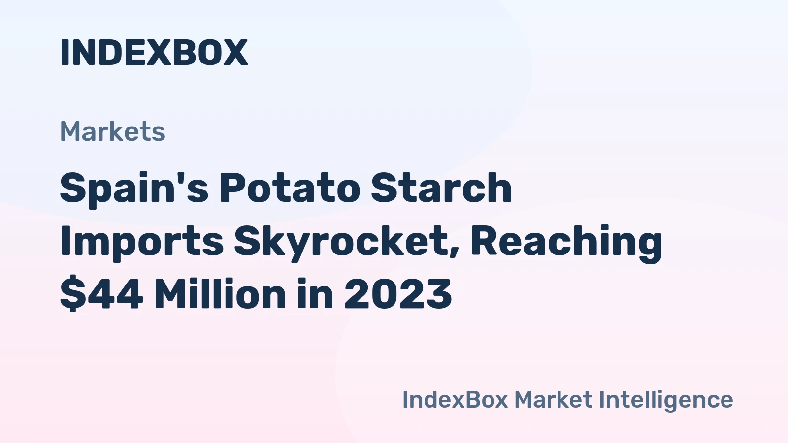 Spain's Potato Starch Imports Skyrocket, Reaching $44 Million in 2023