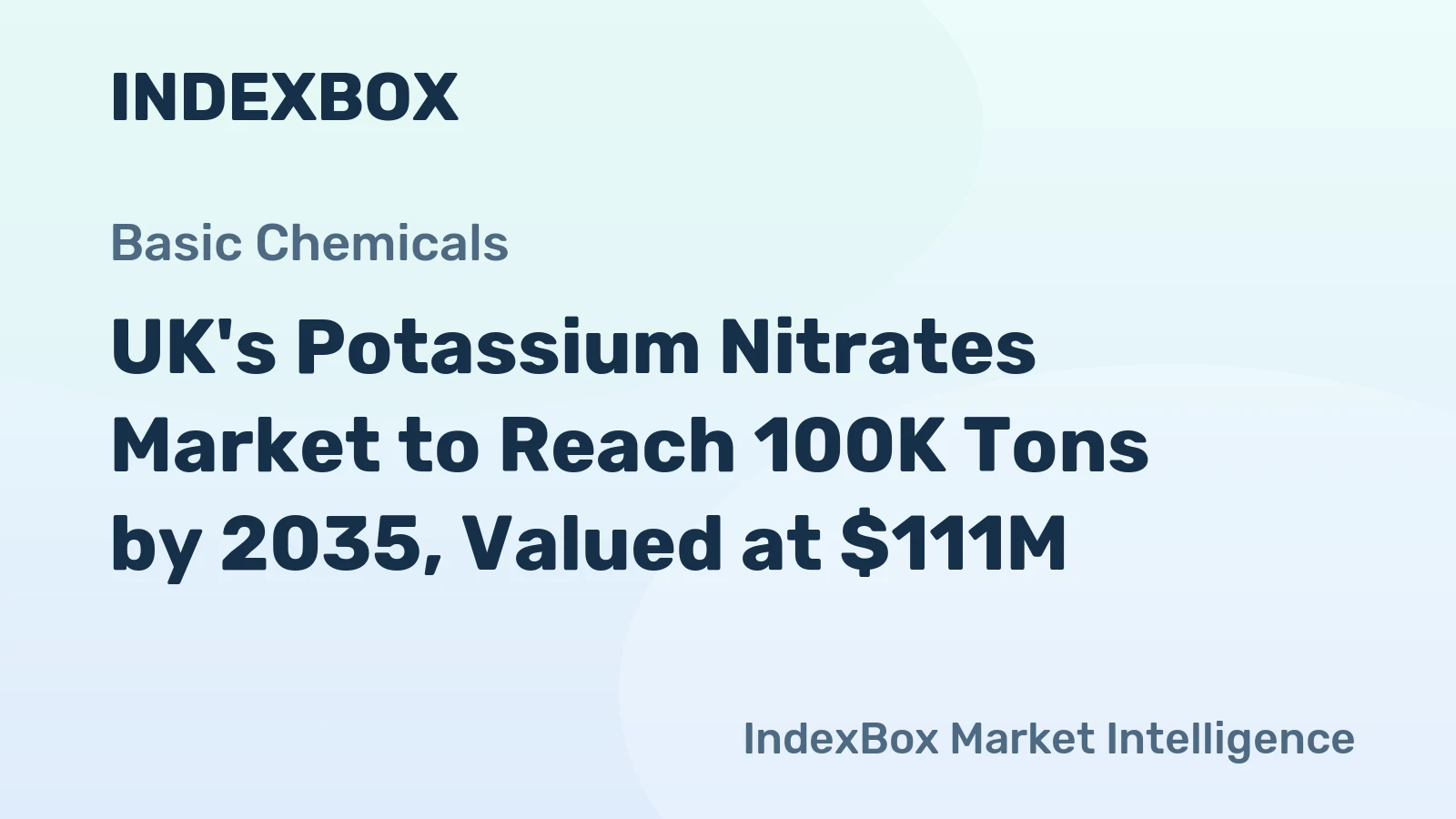 UK's Potassium Nitrates Market to Reach 100K Tons by 2035, Valued at $111M