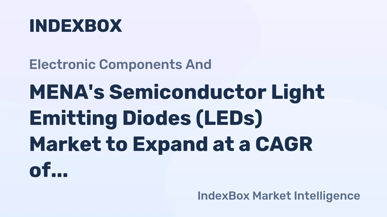 MENA's Semiconductor Light Emitting Diodes (LEDs) Market to Expand at a CAGR of +2.8% Reaching $22B by 2035