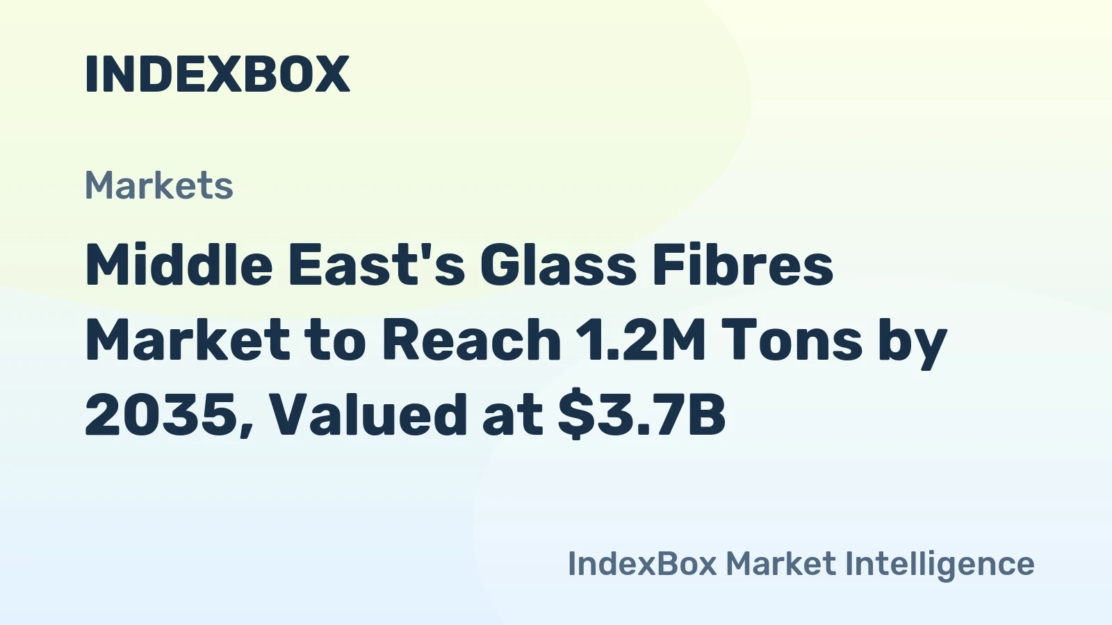 Middle East's Glass Fibres Market to Reach 1.2M Tons by 2035, Valued at $3.7B