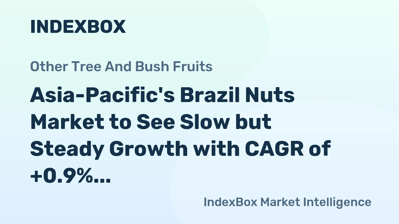 Asia-Pacific's Brazil Nuts Market to See Slow but Steady Growth with CAGR of +0.9%