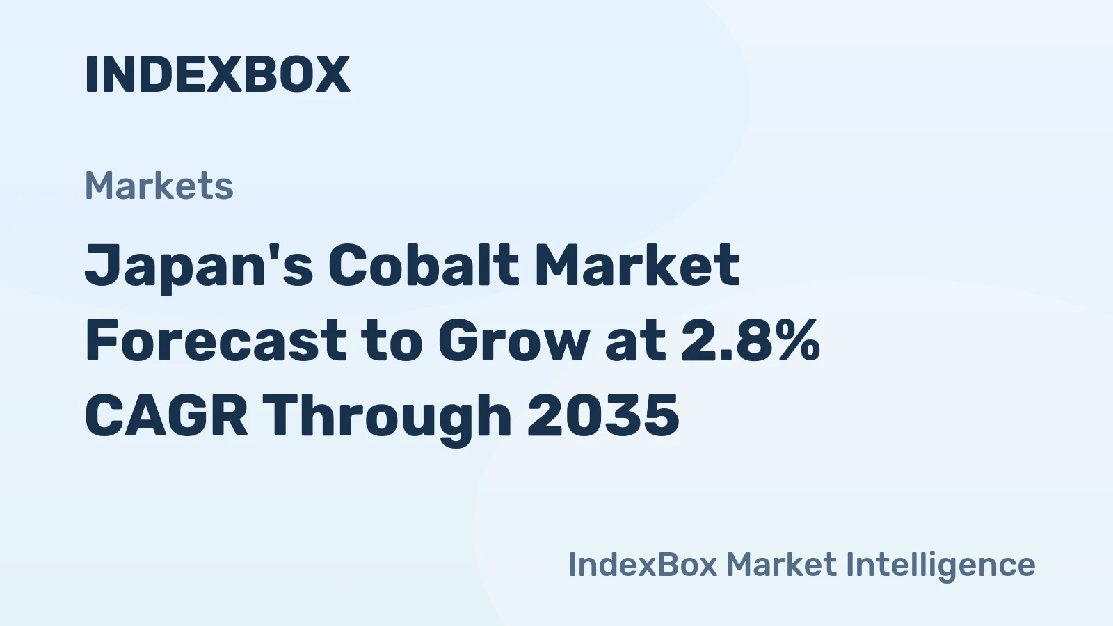 Japan's Cobalt Market Forecast to Grow at 2.8% CAGR Through 2035