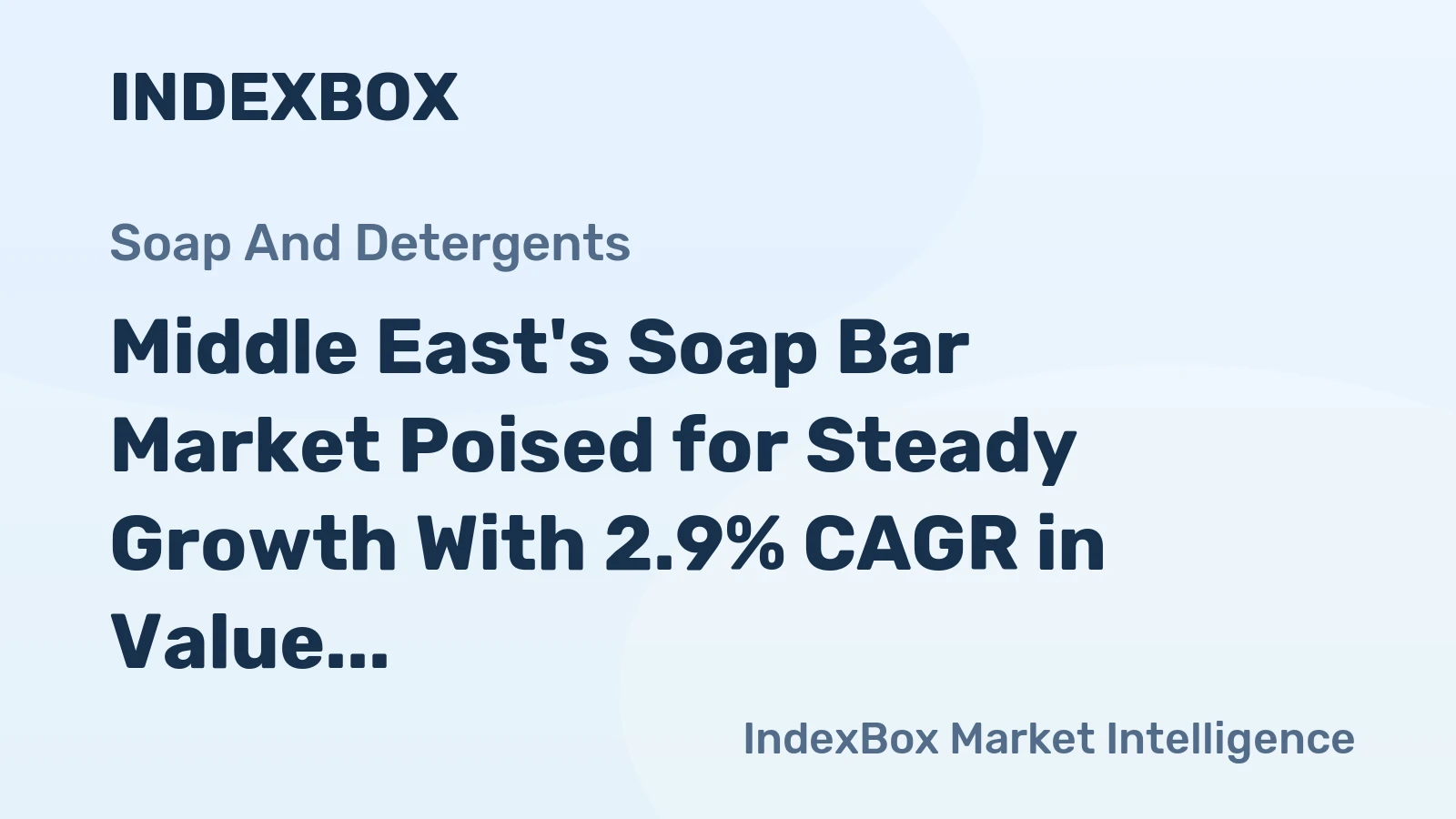 Middle East's Soap Bar Market Poised for Steady Growth With 2.9% CAGR in Value Through 2035