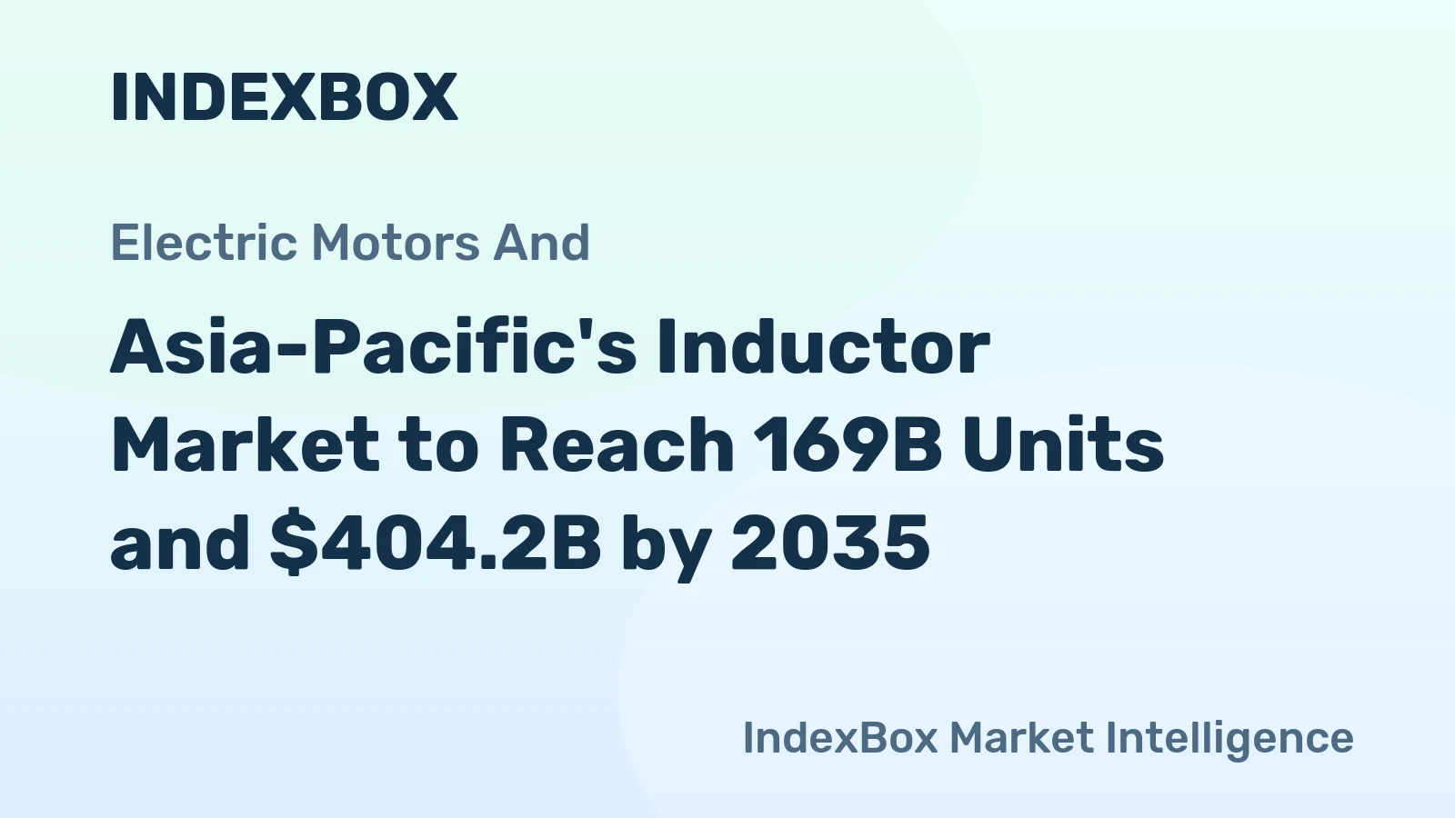 Asia-Pacific's Inductor Market to Reach 169B Units and $404.2B by 2035