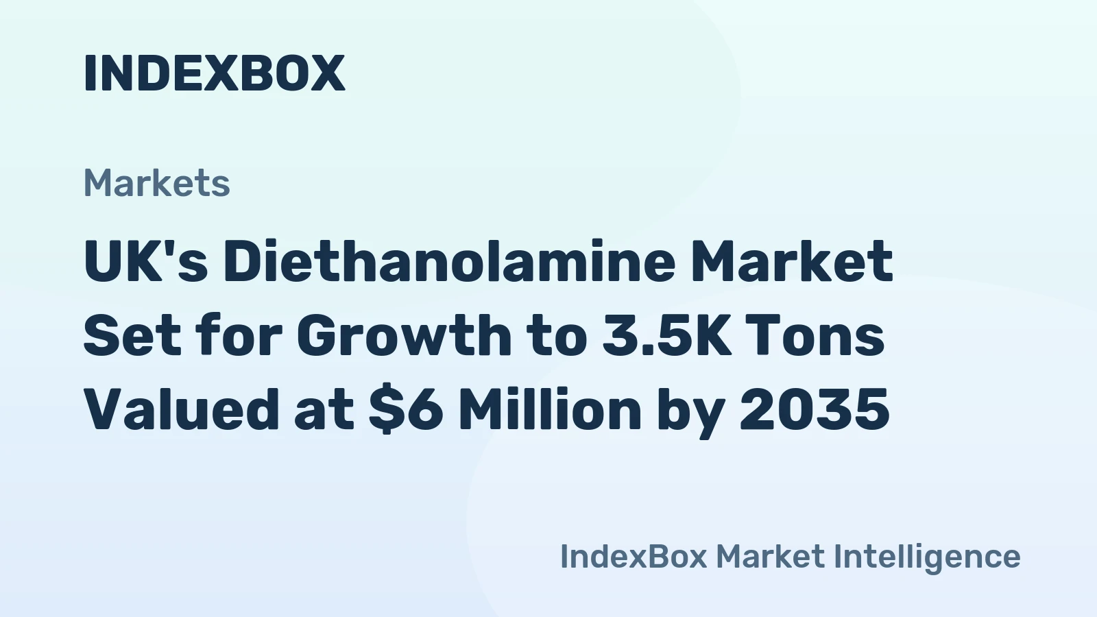 UK's Diethanolamine Market Set for Growth to 3.5K Tons Valued at $6 Million by 2035
