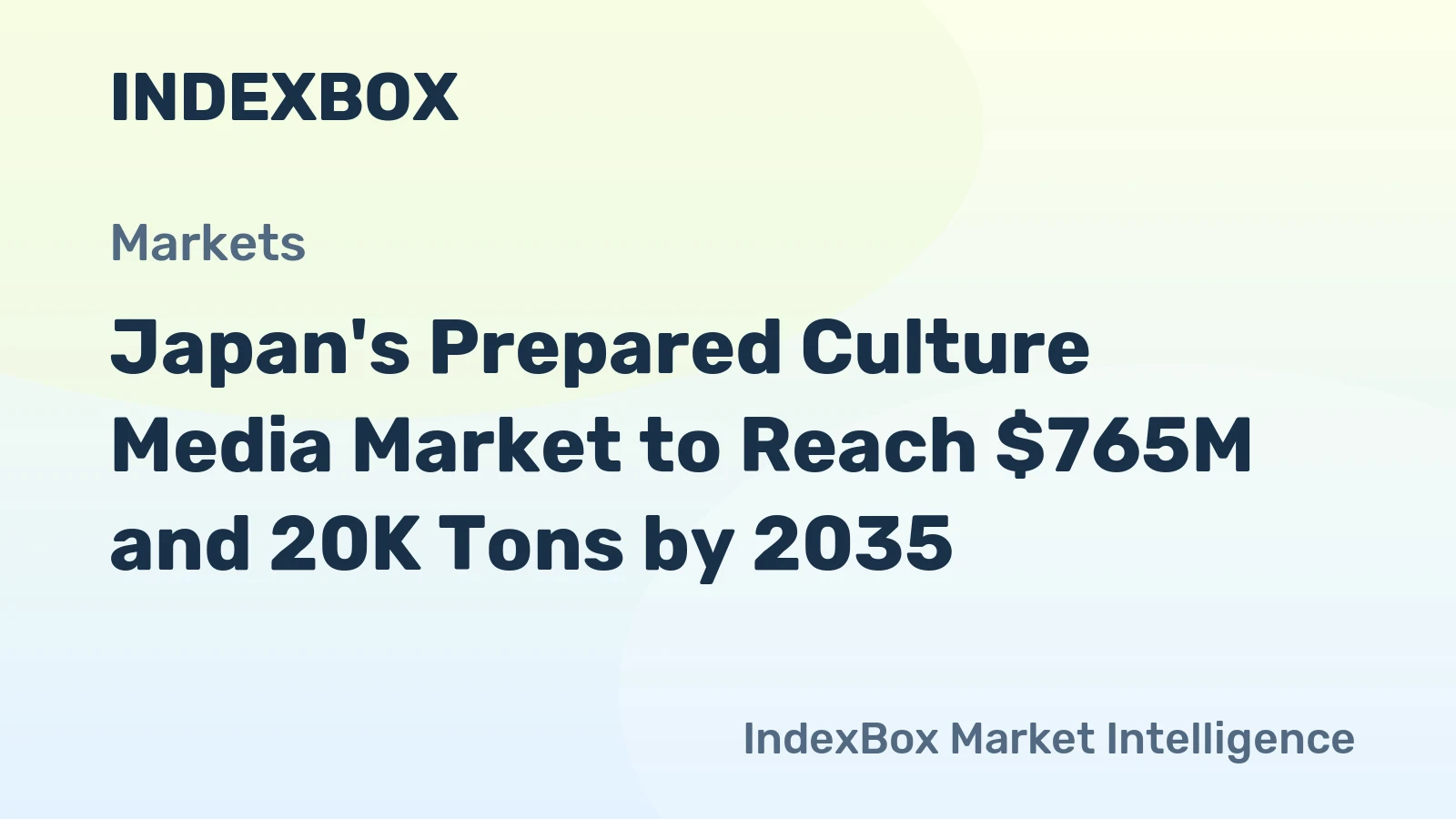 Japan's Prepared Culture Media Market to Reach $765M and 20K Tons by 2035