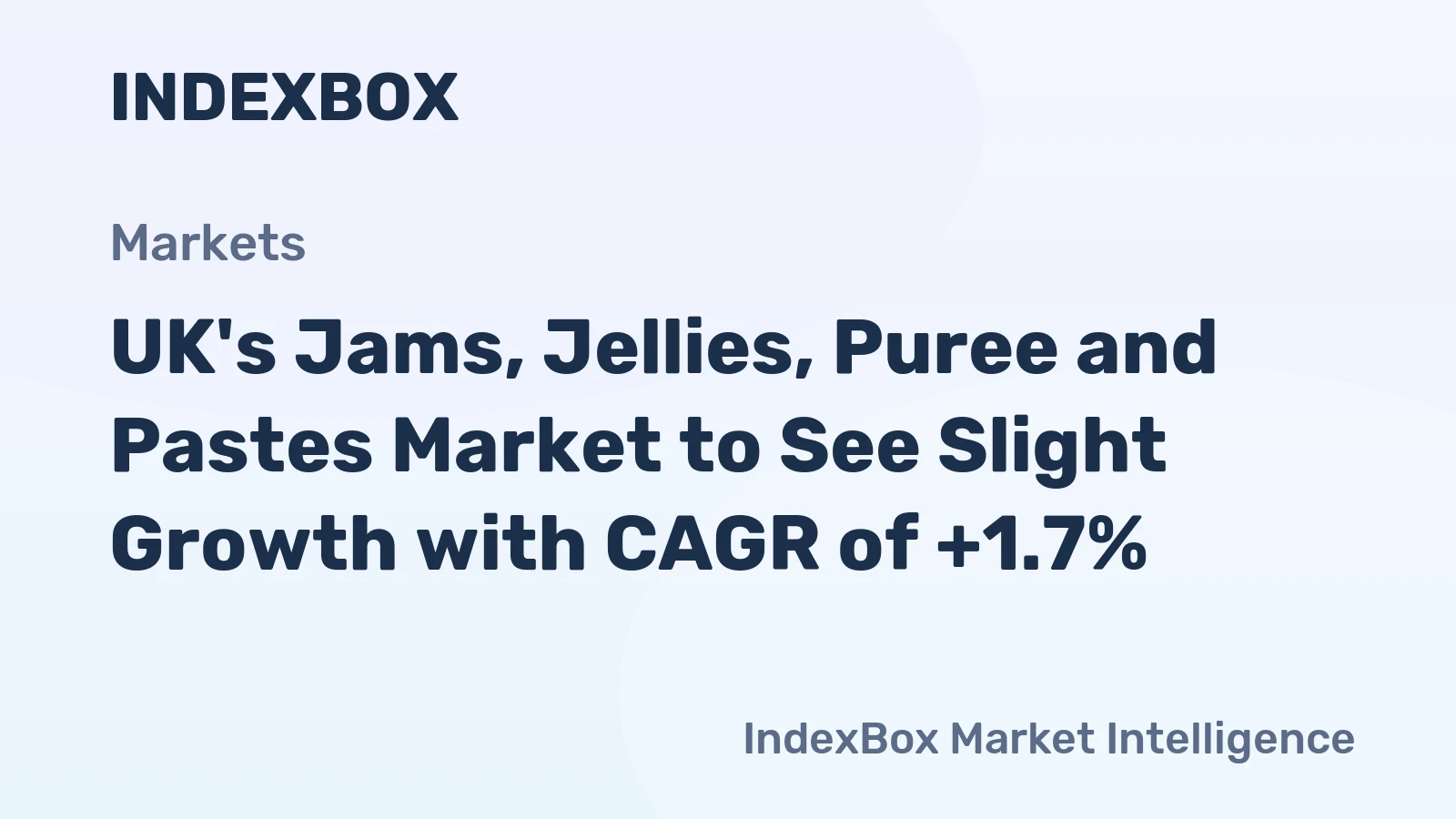UK's Jams, Jellies, Puree and Pastes Market to See Slight Growth with CAGR of +1.7%