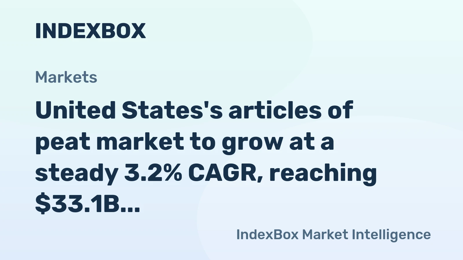 United States's articles of peat market to grow at a steady 3.2% CAGR, reaching $33.1B by 2035 on sustained demand.