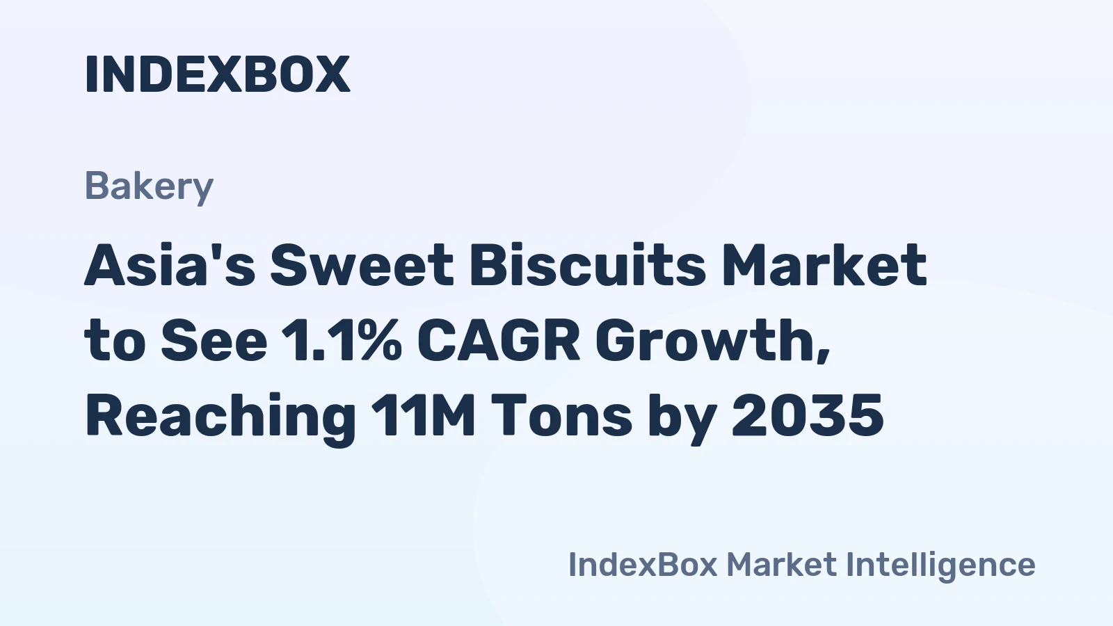 Asia's Sweet Biscuits Market to See 1.1% CAGR Growth, Reaching 11M Tons by 2035