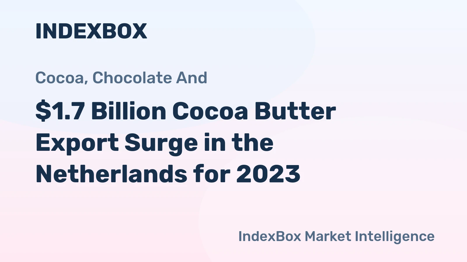 $1.7 Billion Cocoa Butter Export Surge in the Netherlands for 2023